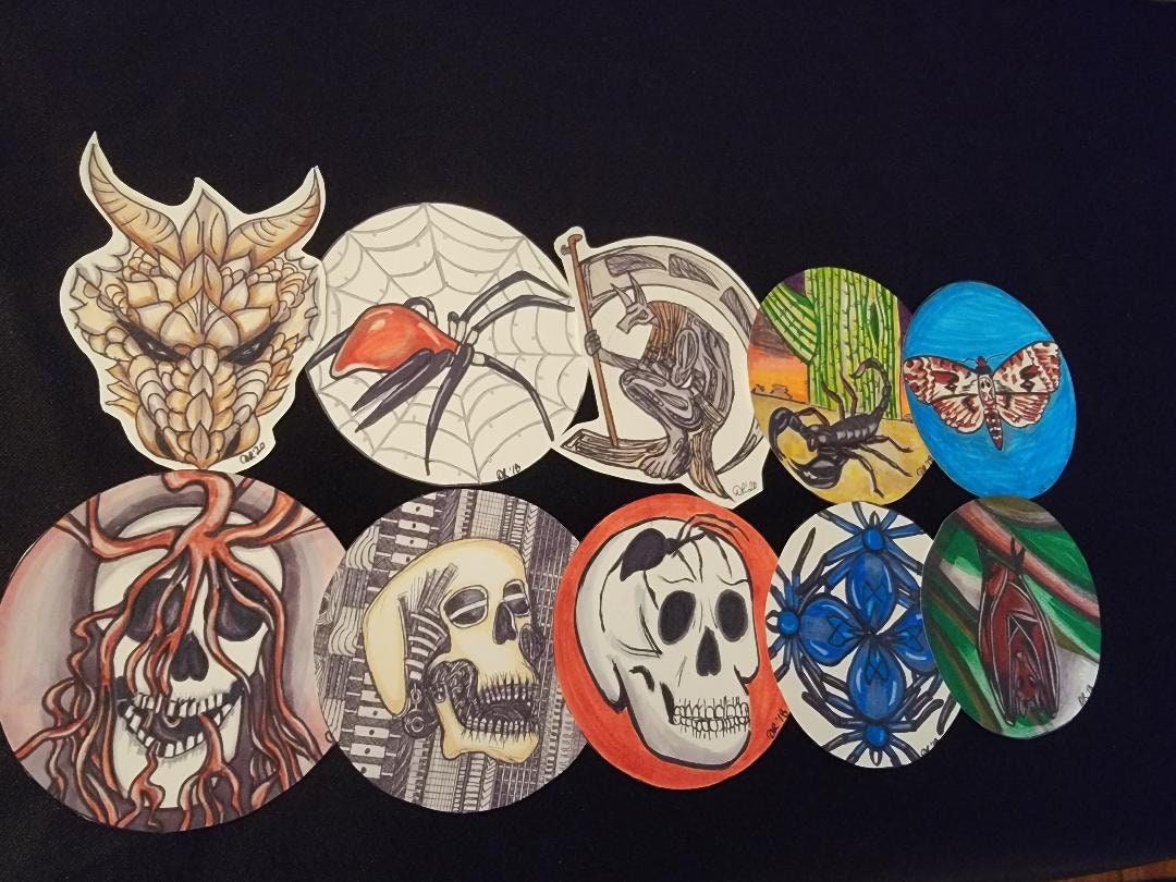 Creepy Mix Vinyl Sticker Pack - Etsy