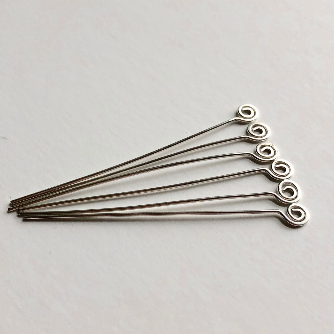Argentium Sterling Silver SPIRAL Pins - Etsy