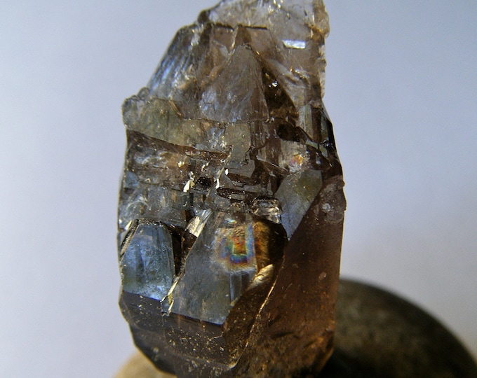 Smoky Elestial Quartz Crystalrecord Keeper Twin, Dolphin Quartz, Double ...