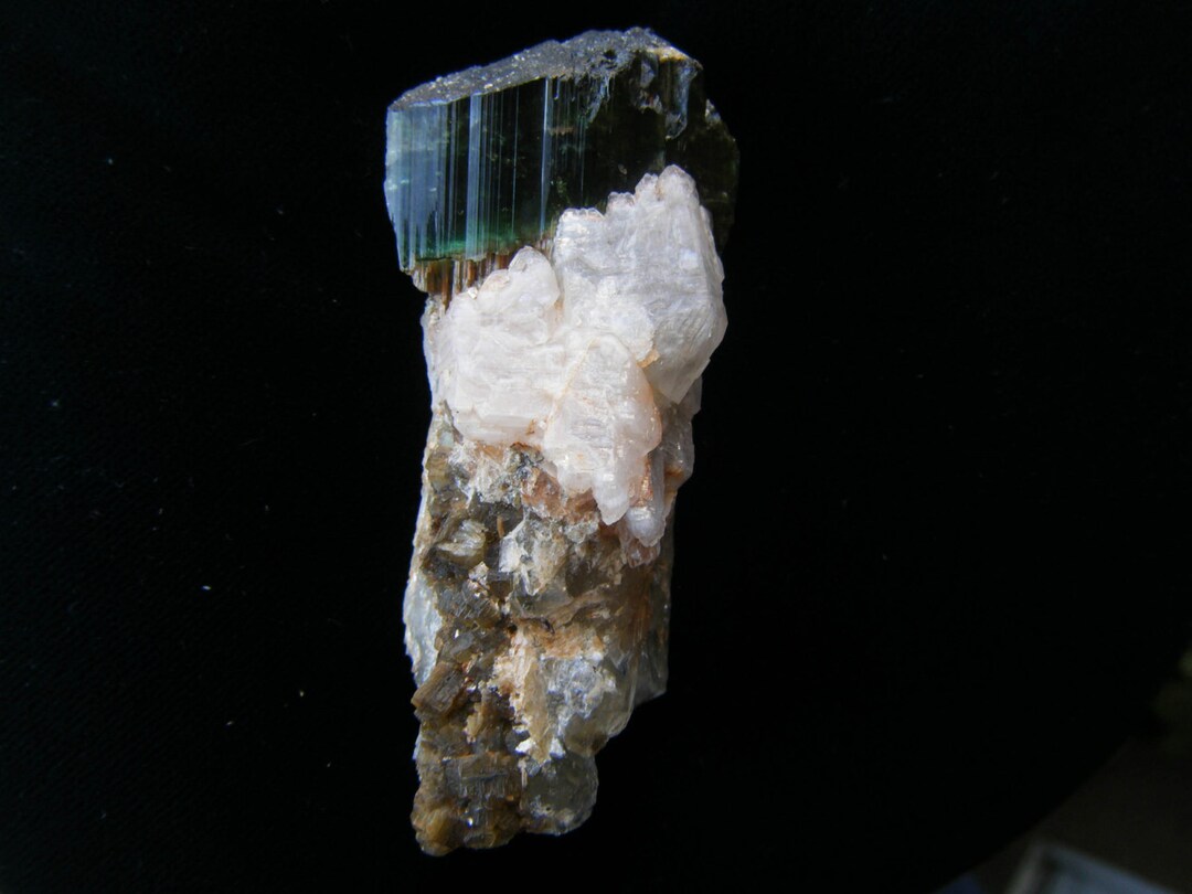 Large Tourmaline Scepter With Tabby Elestial Phantom Quartz Growth and ...