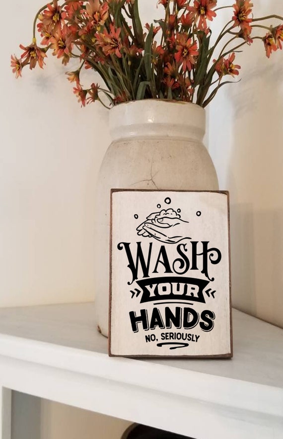 Wash Your Hands Bathroom Sign Bathroom Decor Funny | Etsy