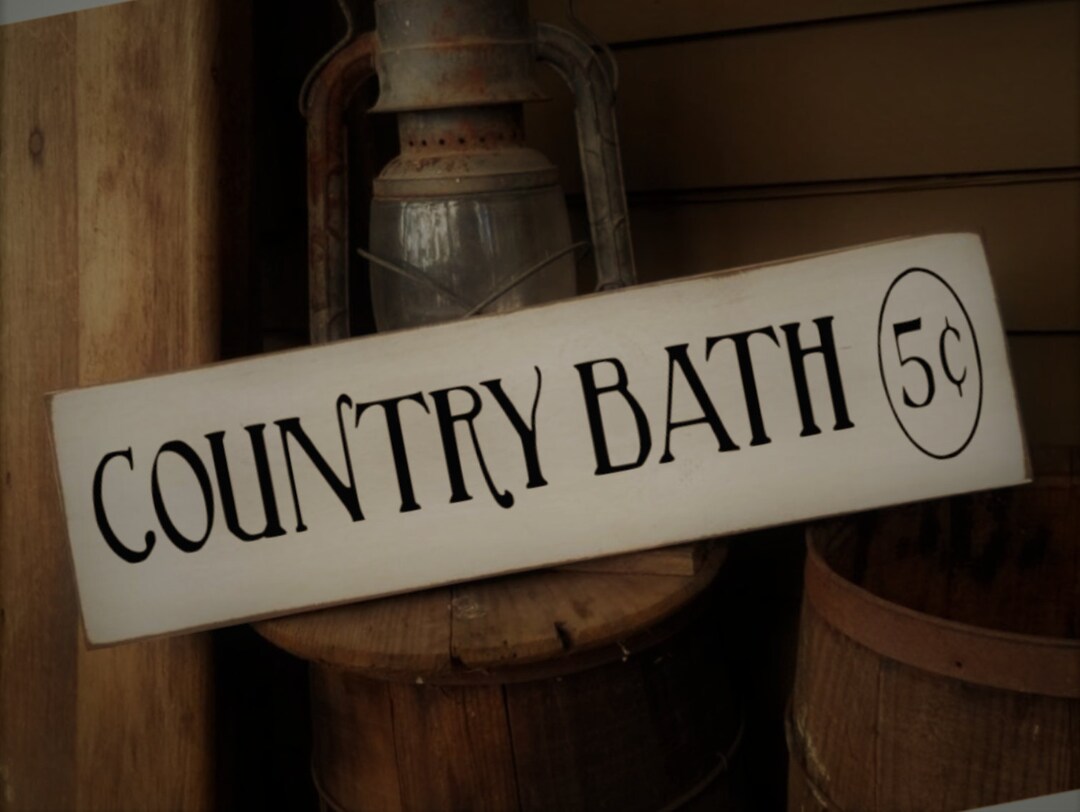 Bathroom Sign - Farmhouse Decor - Rustic Bathroom Decor - Wooden Sign ...