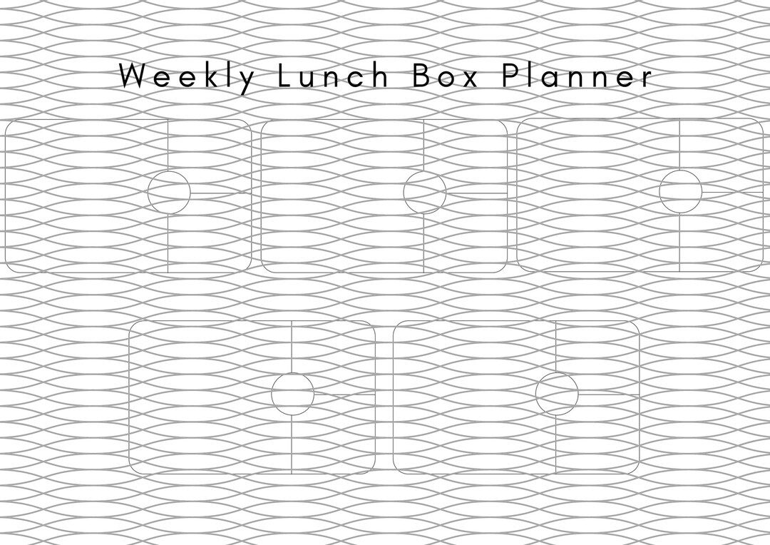 Printable Weekly Lunch Box Planner Minimalist Yumbox Panino Style Bento ...