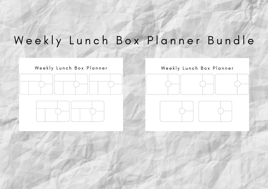 Printable Weekly Lunch Box Planner Bundle Minimalist Yumbox Classic and ...