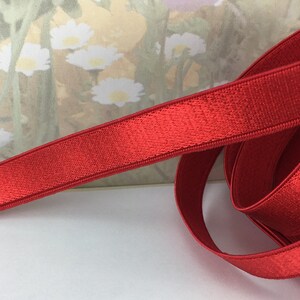3yd Red Elastic Satin Bra Strap Stretch Trim Shiny 1/2" Inch Diy ...