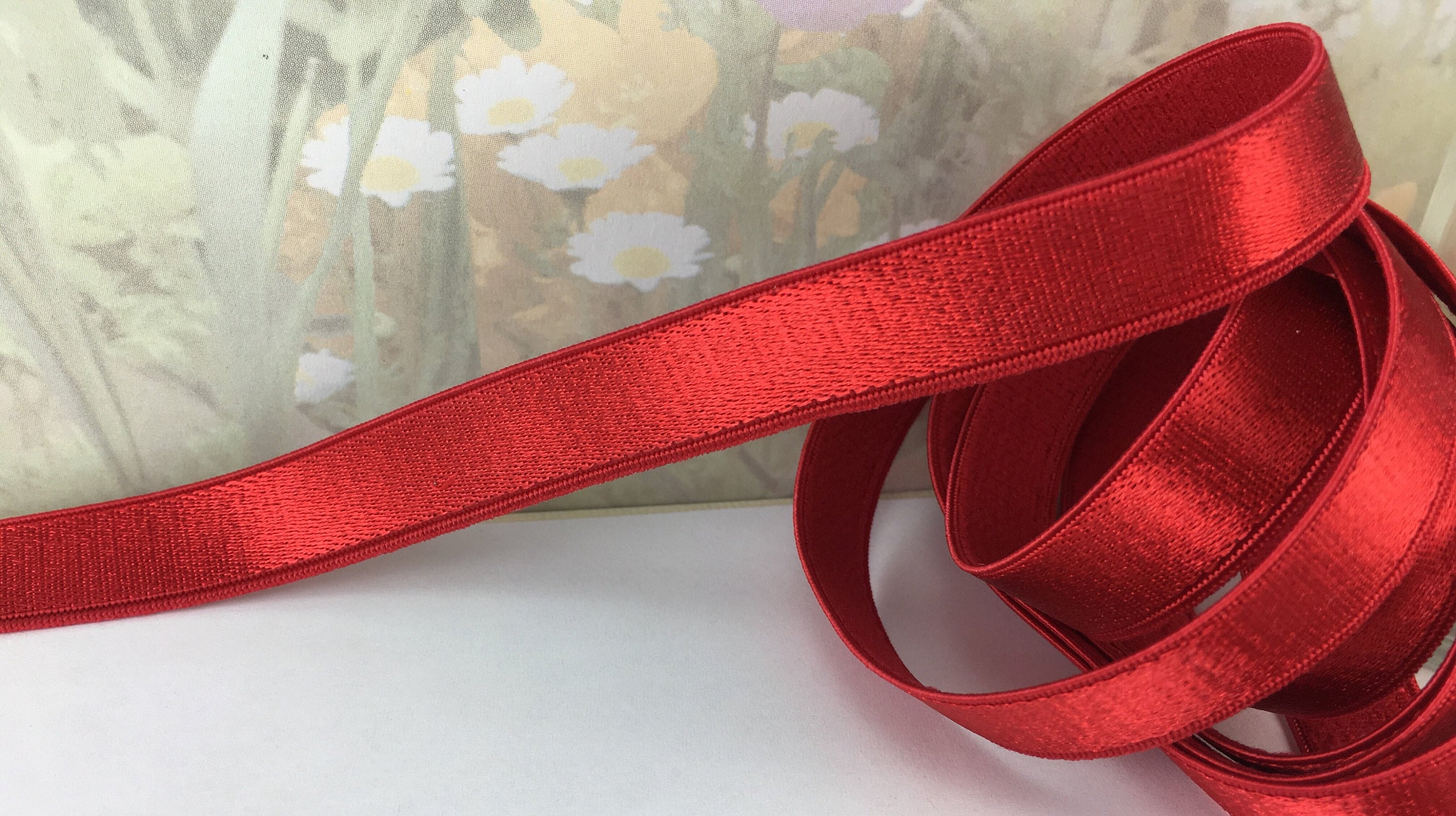 3yd Red Elastic Satin Bra Strap Stretch Trim Shiny 1/2" Inch Diy ...