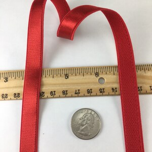 3yd Red Elastic Satin Bra Strap Stretch Trim Shiny 1/2" Inch Diy ...