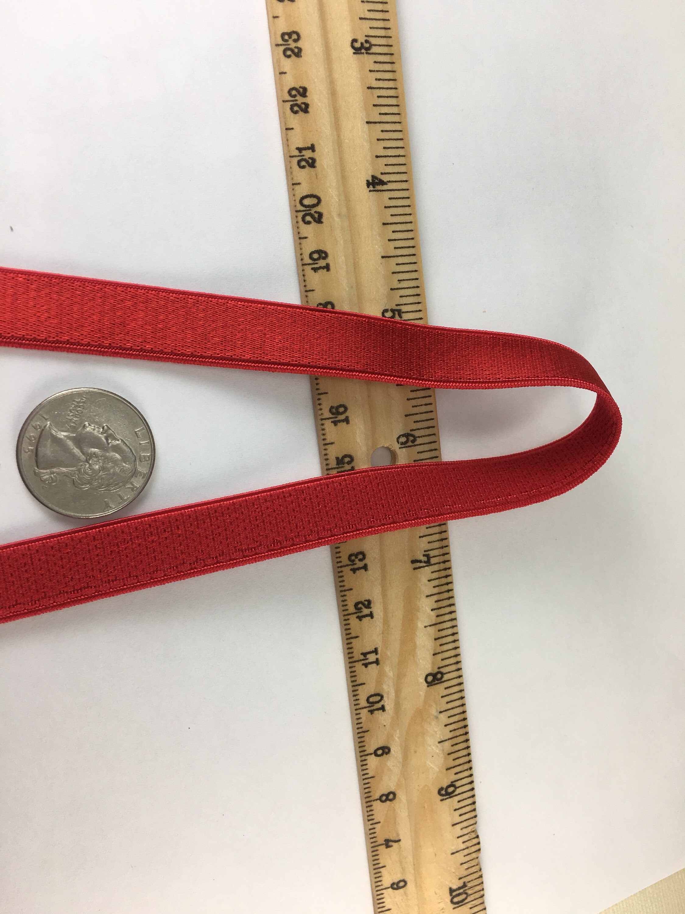 3yd Red Elastic Satin Bra Strap Stretch Trim Shiny 1/2 | Etsy