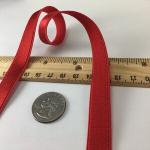 3yd Red Elastic Satin Bra Strap Stretch Trim Shiny 1/2" Inch Diy ...