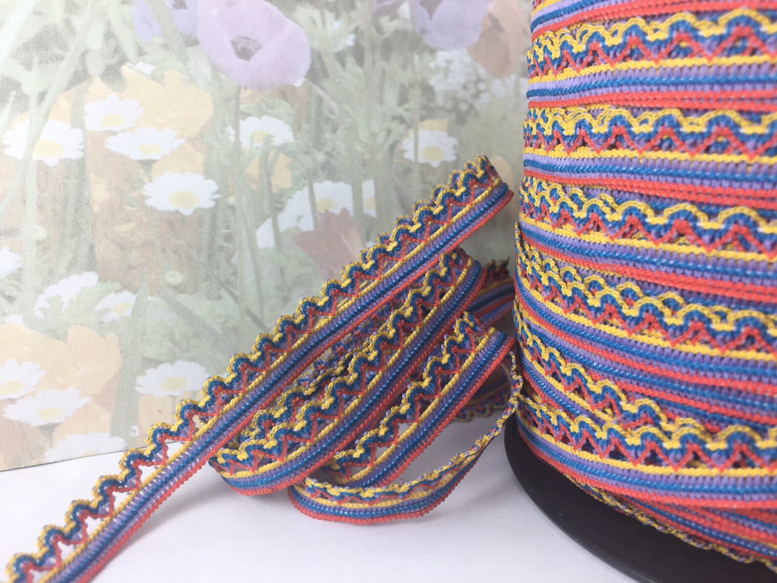 5yd Picot Elastic Trim Rainbow Rick Rack 1/2 Multicolor - Etsy