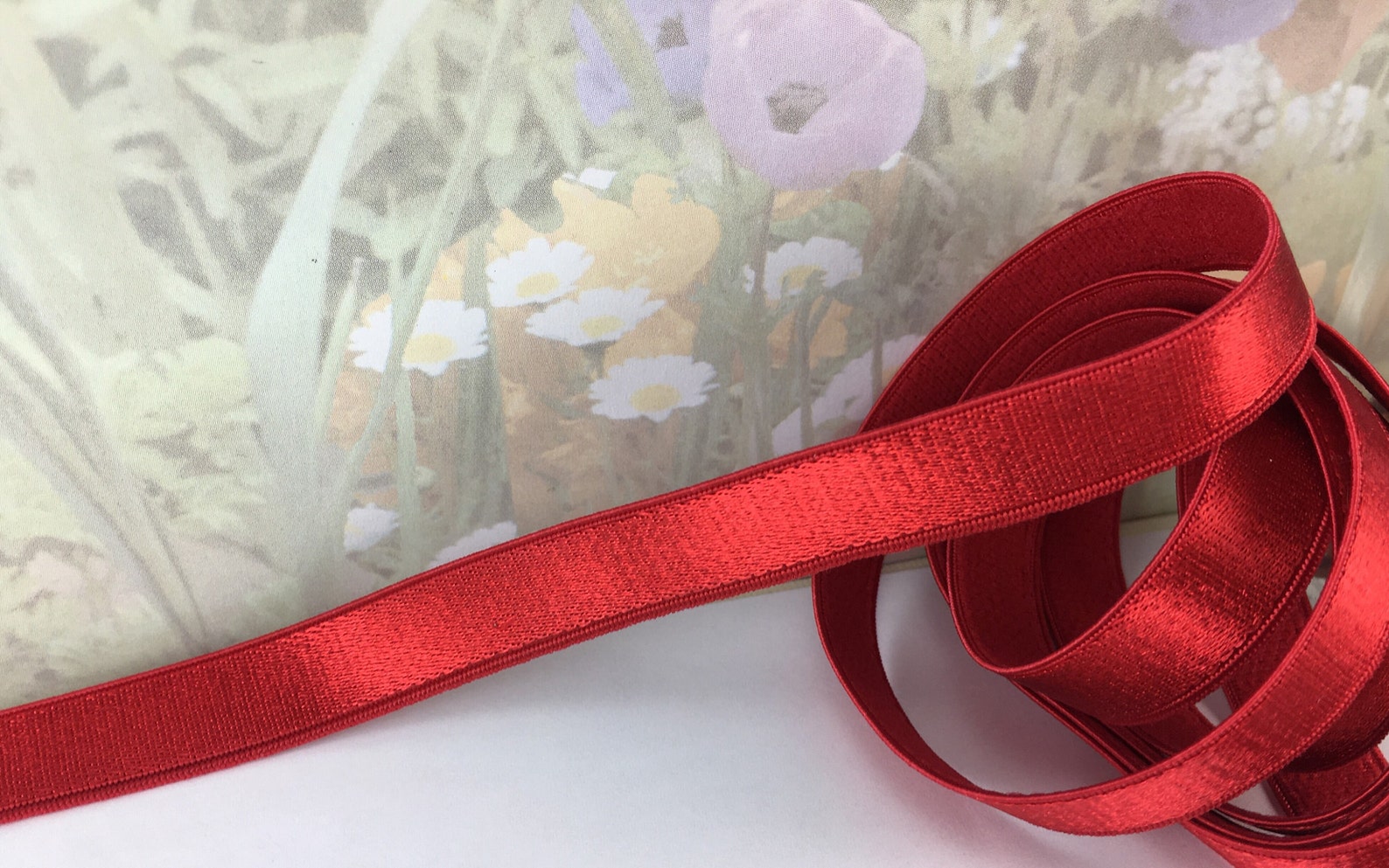 3yd Red Elastic Satin Bra Strap Stretch Trim Shiny 1/2 | Etsy