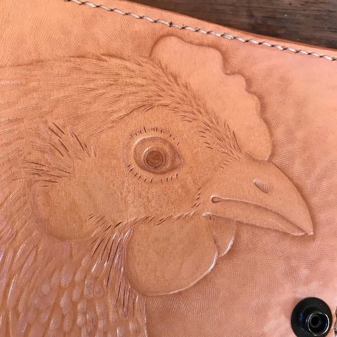 Chicken Journal Cover for 5.5 X 3.5 Notebook, Leather Book Cover for ...