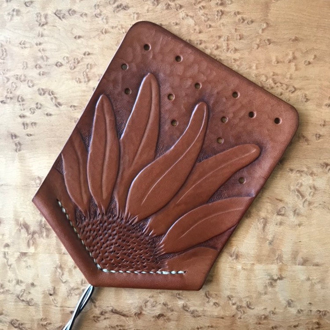 The Buzzkill Leather Fly Swatter, Unique Tooled Flower Design on ...