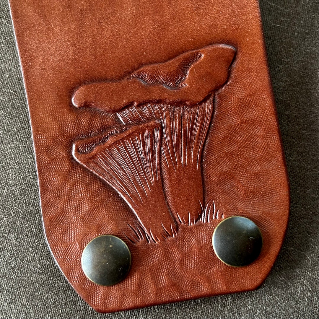 Foraging Pouch Belt Bag With Linen Fabric and Leather, Mushroom ...