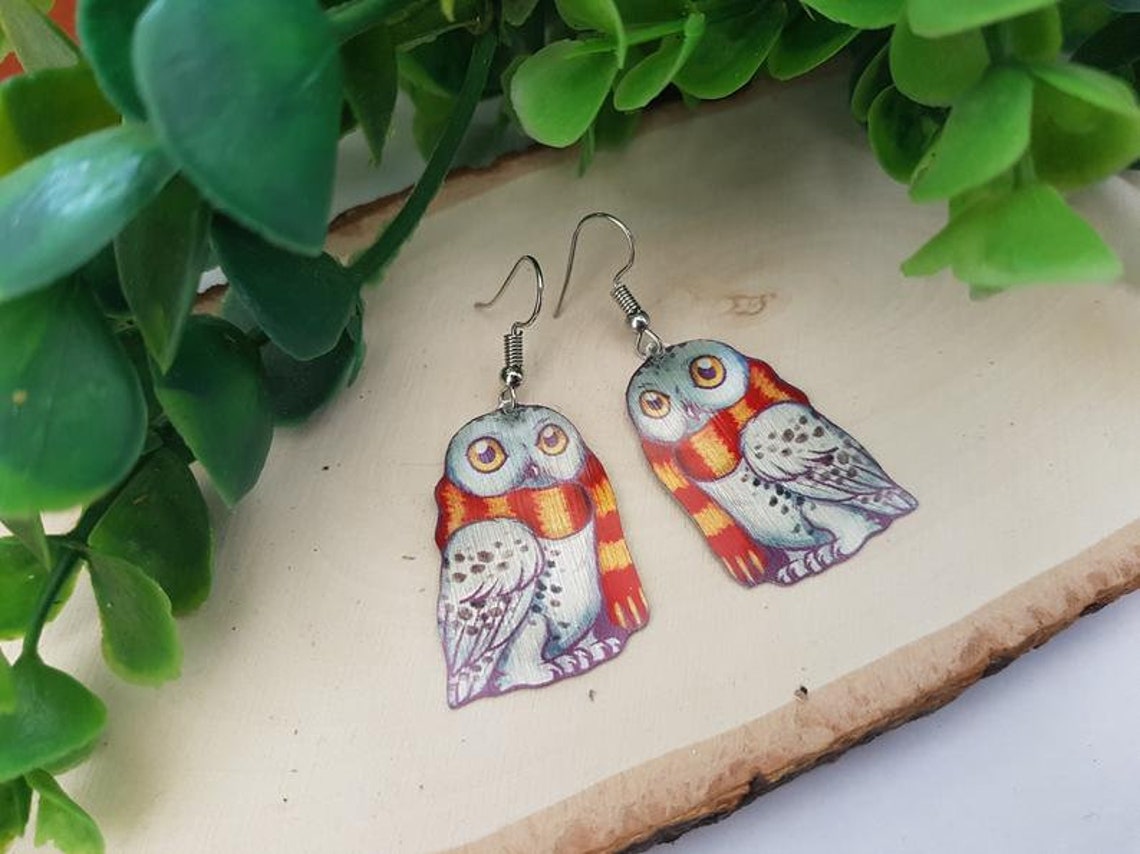White Snowy Owl Scarf Winter Kawaii Cute Bird Animal Wildlife | Etsy