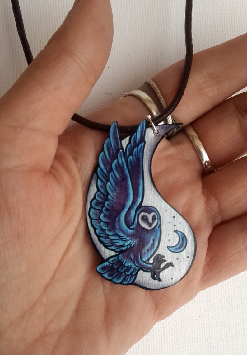 Black White Yin Yang Barn Owl Bird Spiritual Duality Pair Bond - Etsy