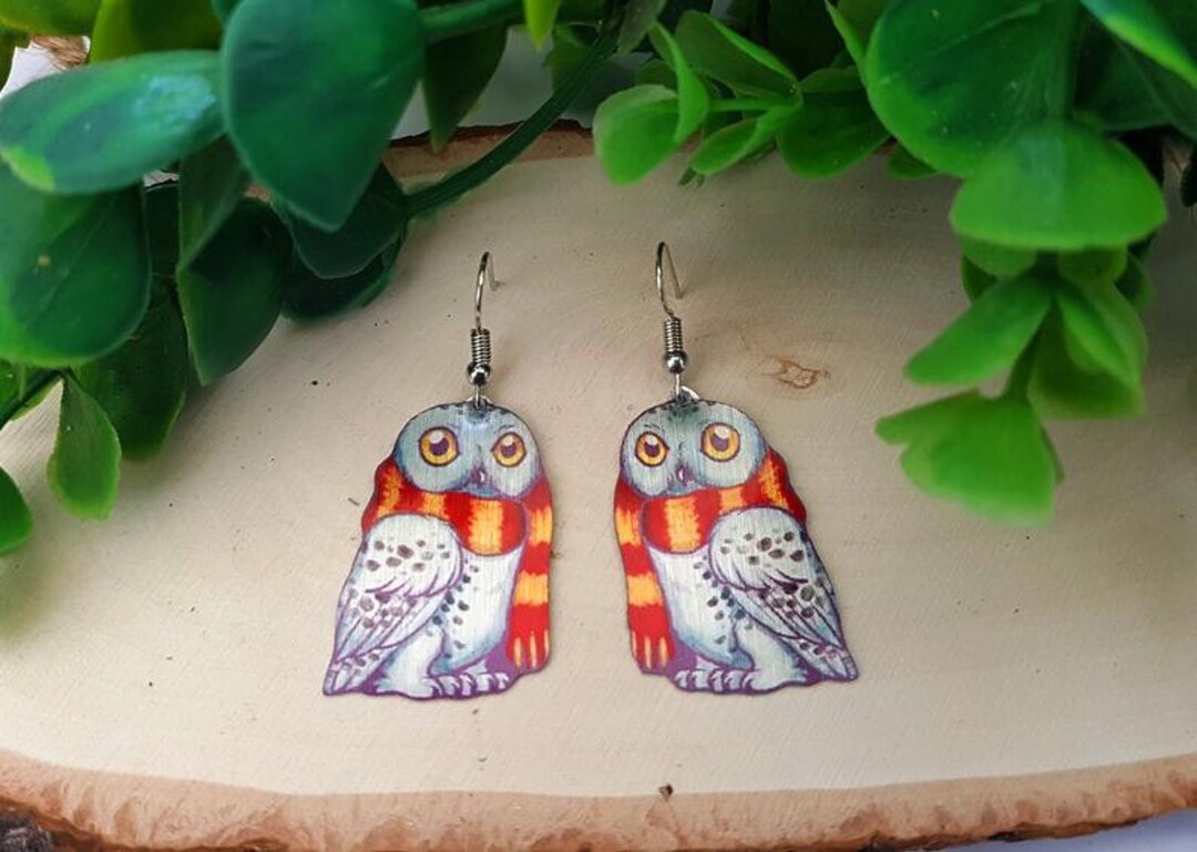 White Snowy Owl Scarf Winter Kawaii Cute Bird Animal Wildlife - Etsy