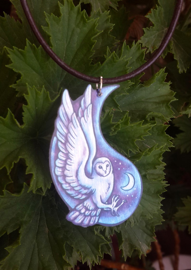 Black White Yin Yang Barn Owl Bird Spiritual Duality Pair Bond - Etsy