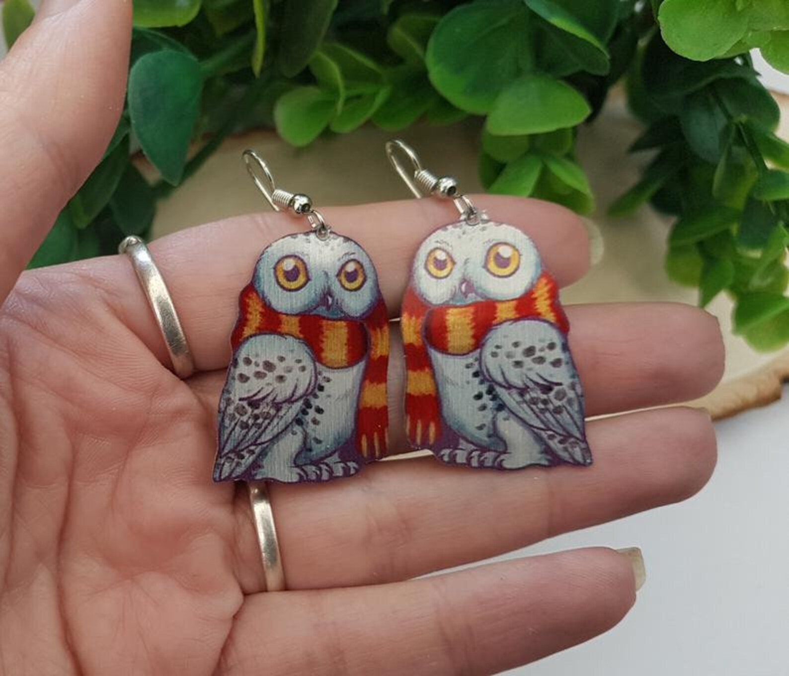 White Snowy Owl Scarf Winter Kawaii Cute Bird Animal Wildlife | Etsy