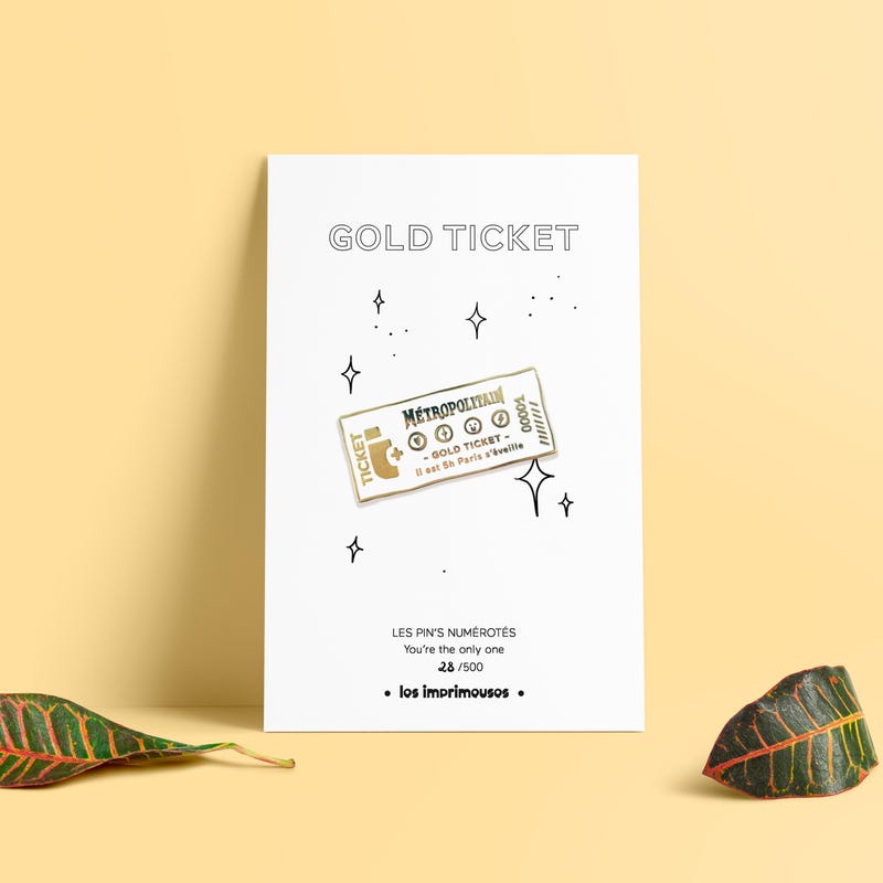 Golden Ticket Pin - Etsy