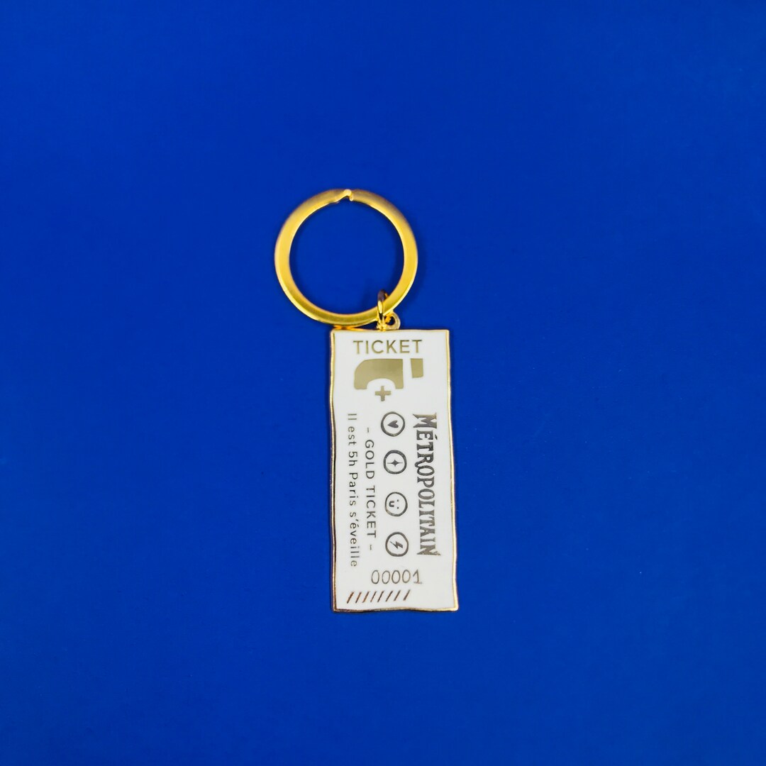 PARIS Cardboard Metro Ticket Key Ring - Etsy