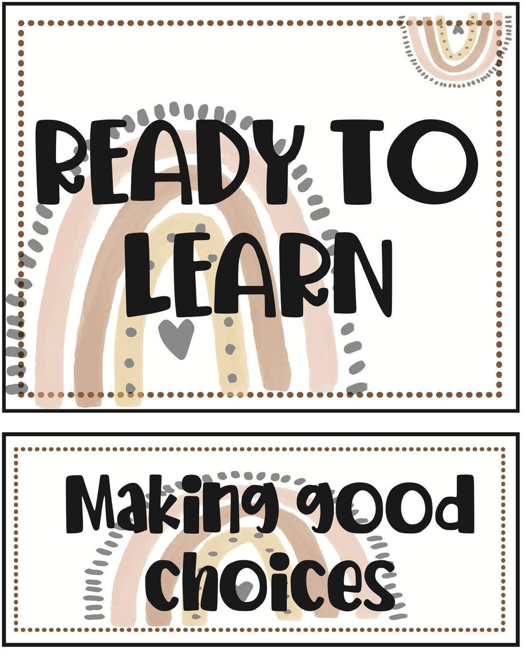 Neutral Rainbow Behavior Chart -classroom - Etsy