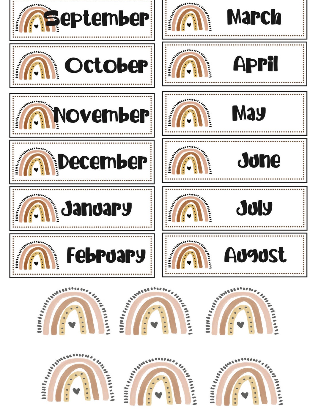 Birthday Wall- Neutral Rainbow - Etsy