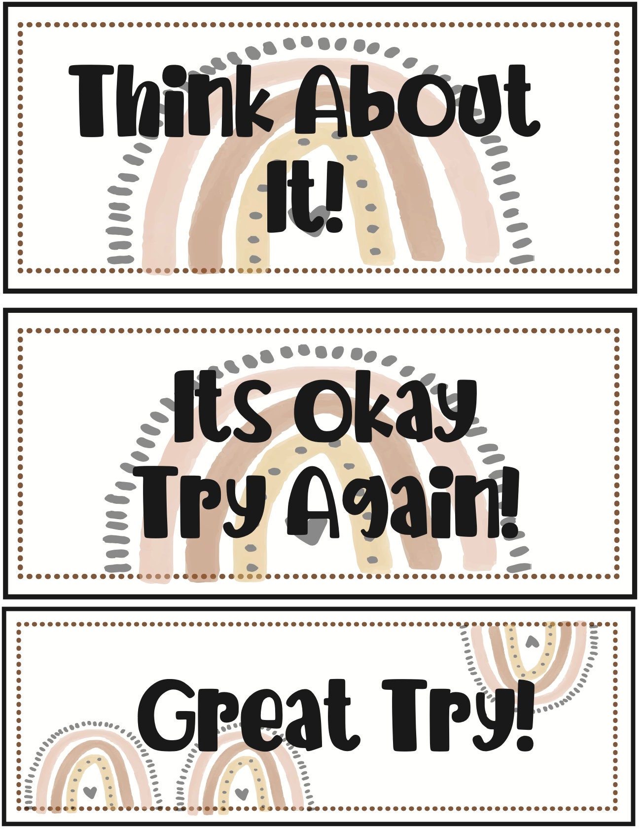 Neutral Rainbow Behavior Chart -classroom - Etsy