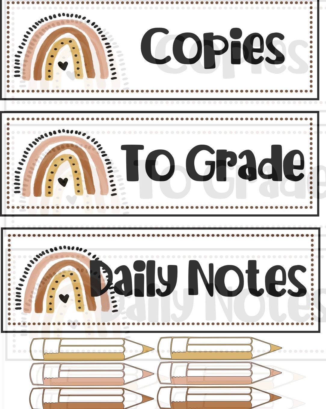 Classroom Label- Neutral Labels - Etsy
