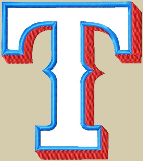 Items similar to Texas Rangers Applique Embroidery Design on Etsy