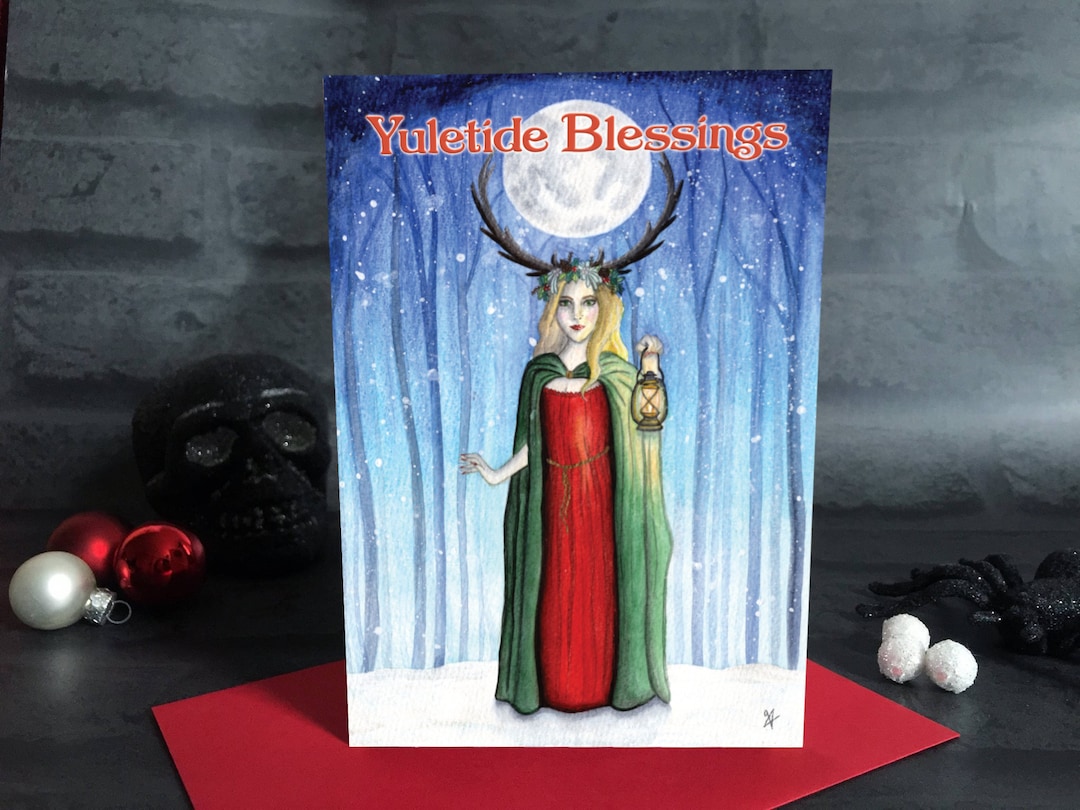 Luxury Yuletide Goddess Card Yule Christmas Witchcraft Alternative ...
