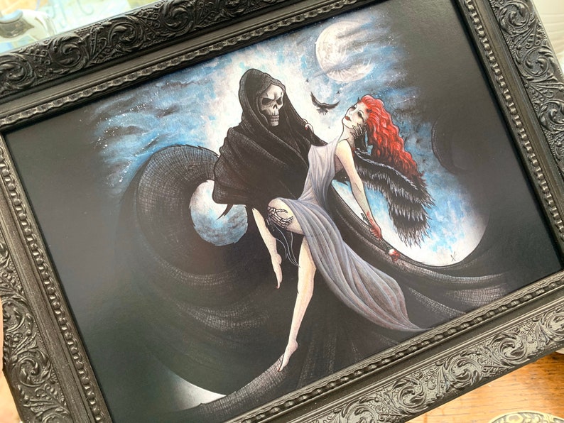 A4 Art Print Grim Reaper Demon Death Fallen Angel Fantasy - Etsy UK