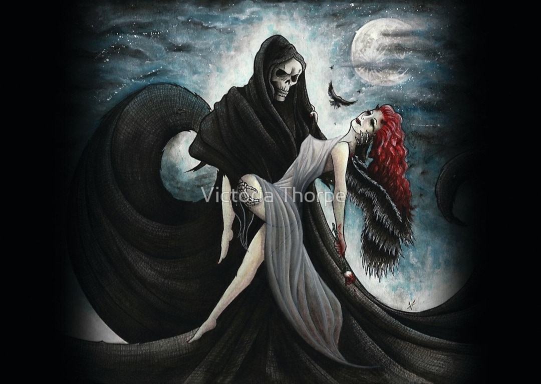 A4 Art Print - Grim Reaper Demon Death Fallen Angel Fantasy Gothic Goth ...