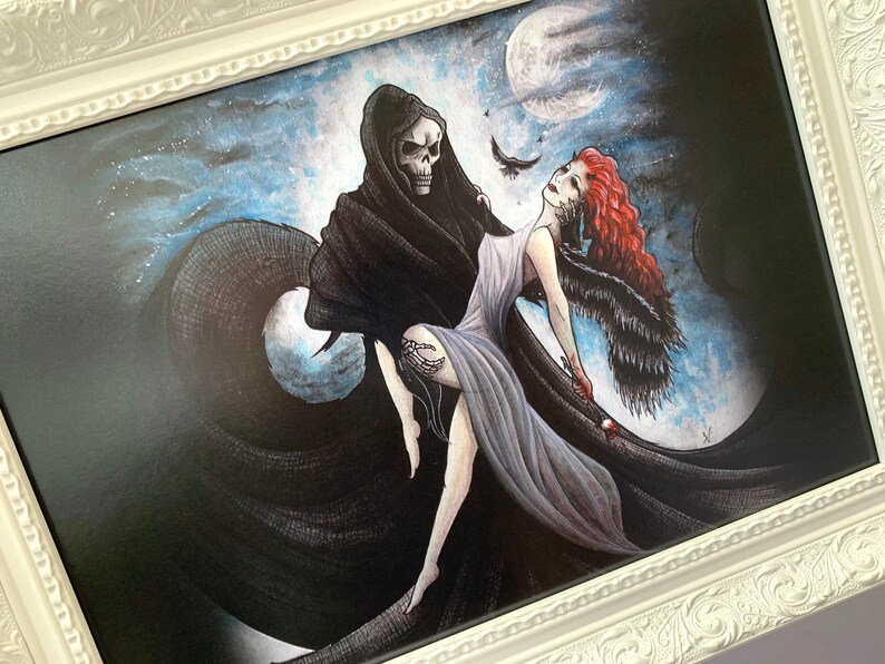 A4 Art Print Grim Reaper Demon Death Fallen Angel Fantasy - Etsy UK