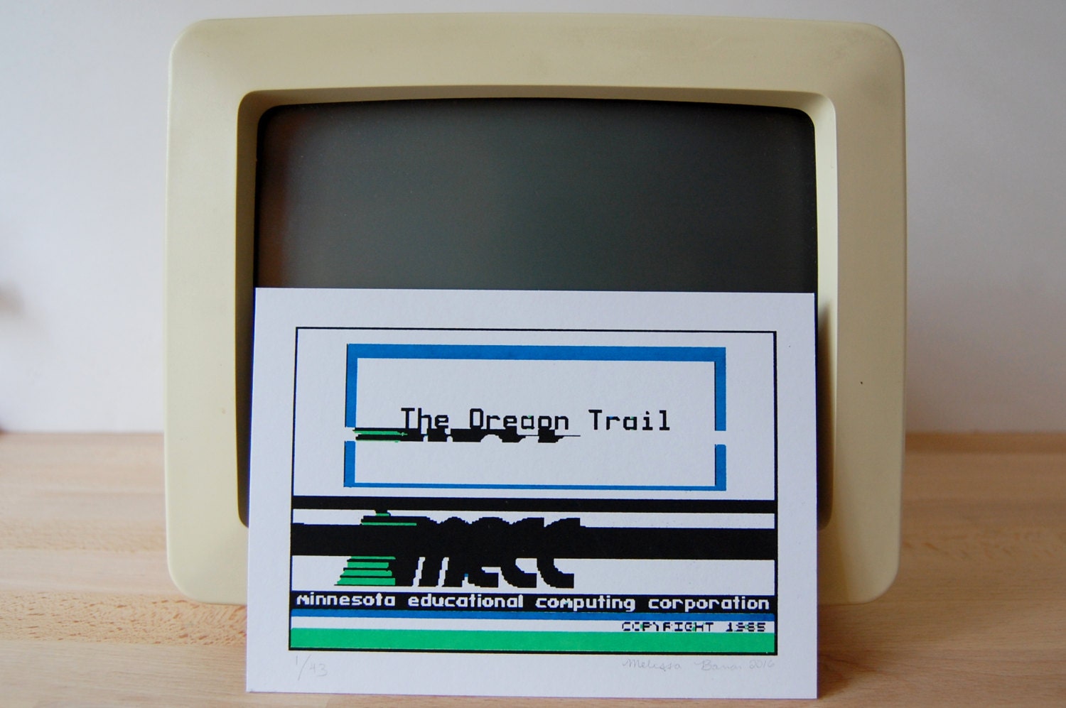 Glitch Screenprint the Oregon Trail MECC Computer Game - Etsy