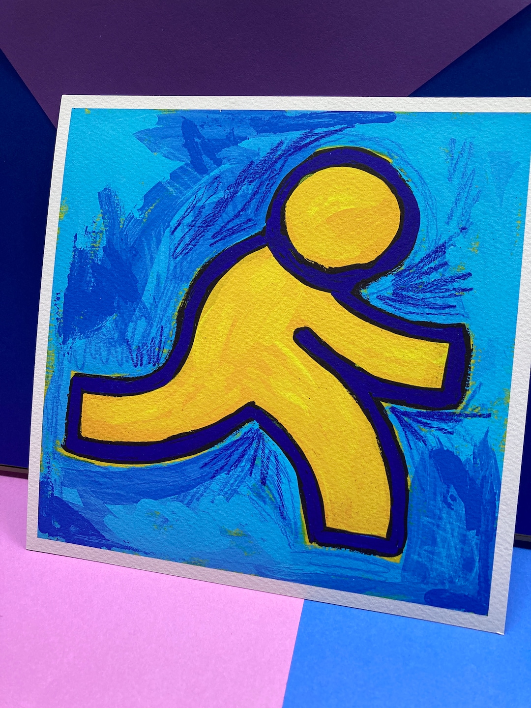 AIM Logo Art Print: 90s Nostalgia, Nerdy Office Decor (8x8 Inches) - Etsy