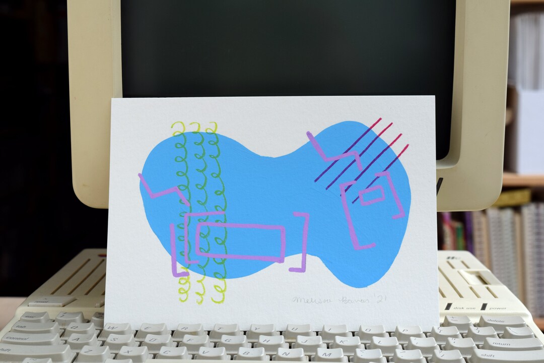 Apple 2gs (iigs) Keyboard and Mouse #01 - ORIGINAL - Abstract Painting ...