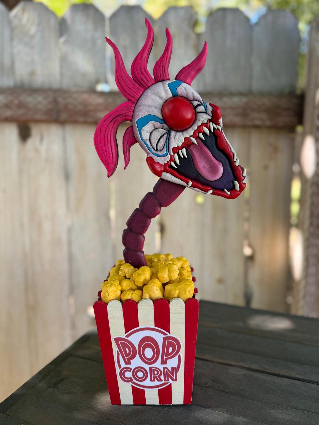 3D Horror Popcorn Monster • Cult Clown Creature Sculpture • Handmade ...