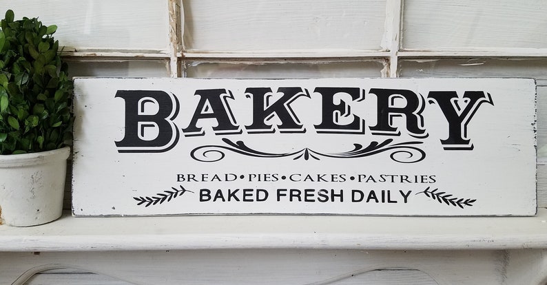 Bakery Sign Baking Sign Pies and Cakes Sign Baked Fresh - Etsy