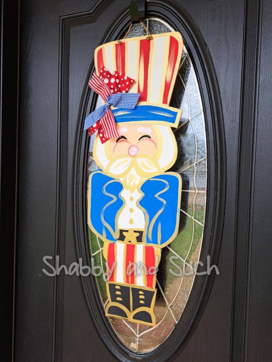 Uncle Sam Door Hanger, Colorful Whimsical Door Hanger, Patriotic Door ...
