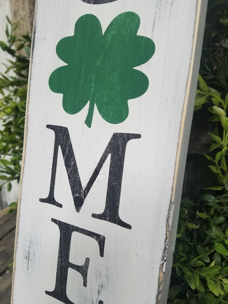 Welcome Shamrock Sign, Porch Sign, Saint Patrick's Day Sign, Welcome ...