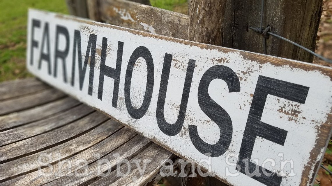 Farmhouse Sign Farmhouse Rustic Wood Sign Shabby Farmhouse | Etsy