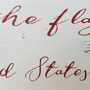 Pledge of Allegiance Flag Sign | Rustic Wood Sign | Farmhouse Style ...