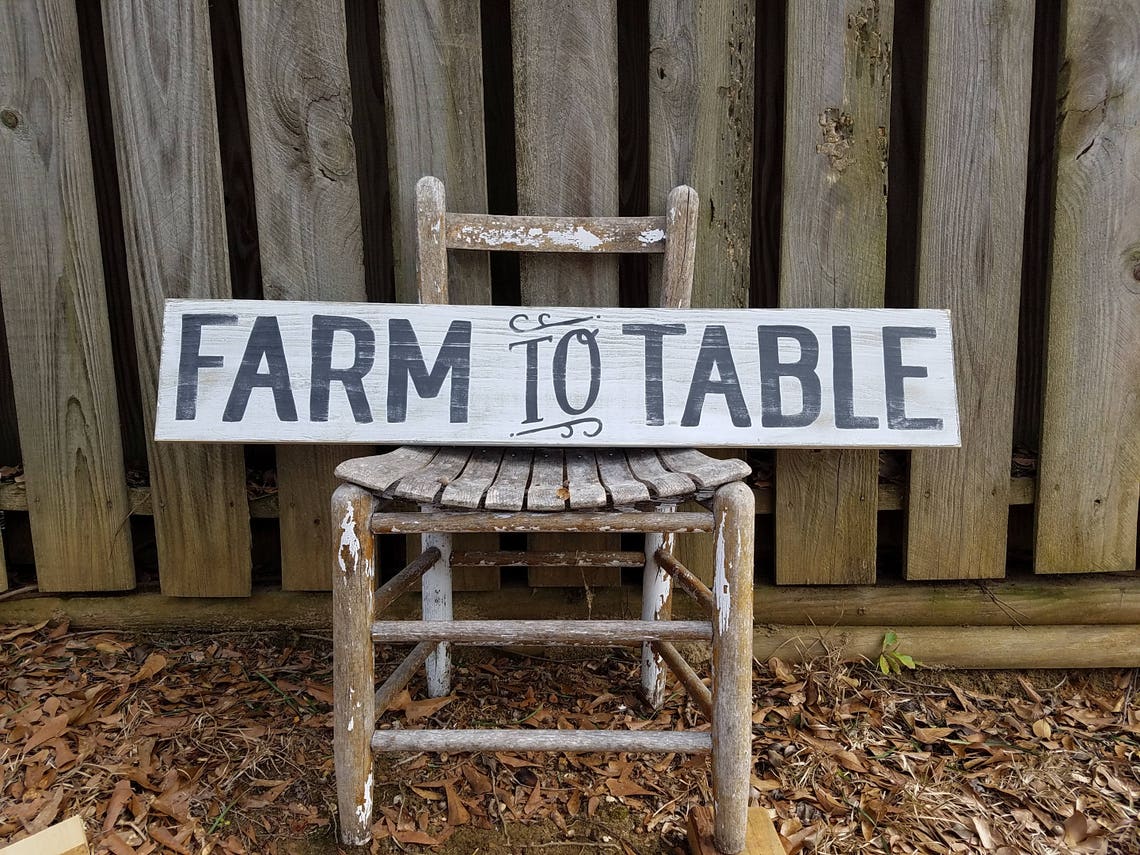 Farm to Table Sign Farm Sign Rustic Wood Sign Farmhouse - Etsy