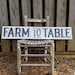 Farm to Table Sign | Farm Sign | Rustic Wood Sign | Farmhouse Style ...