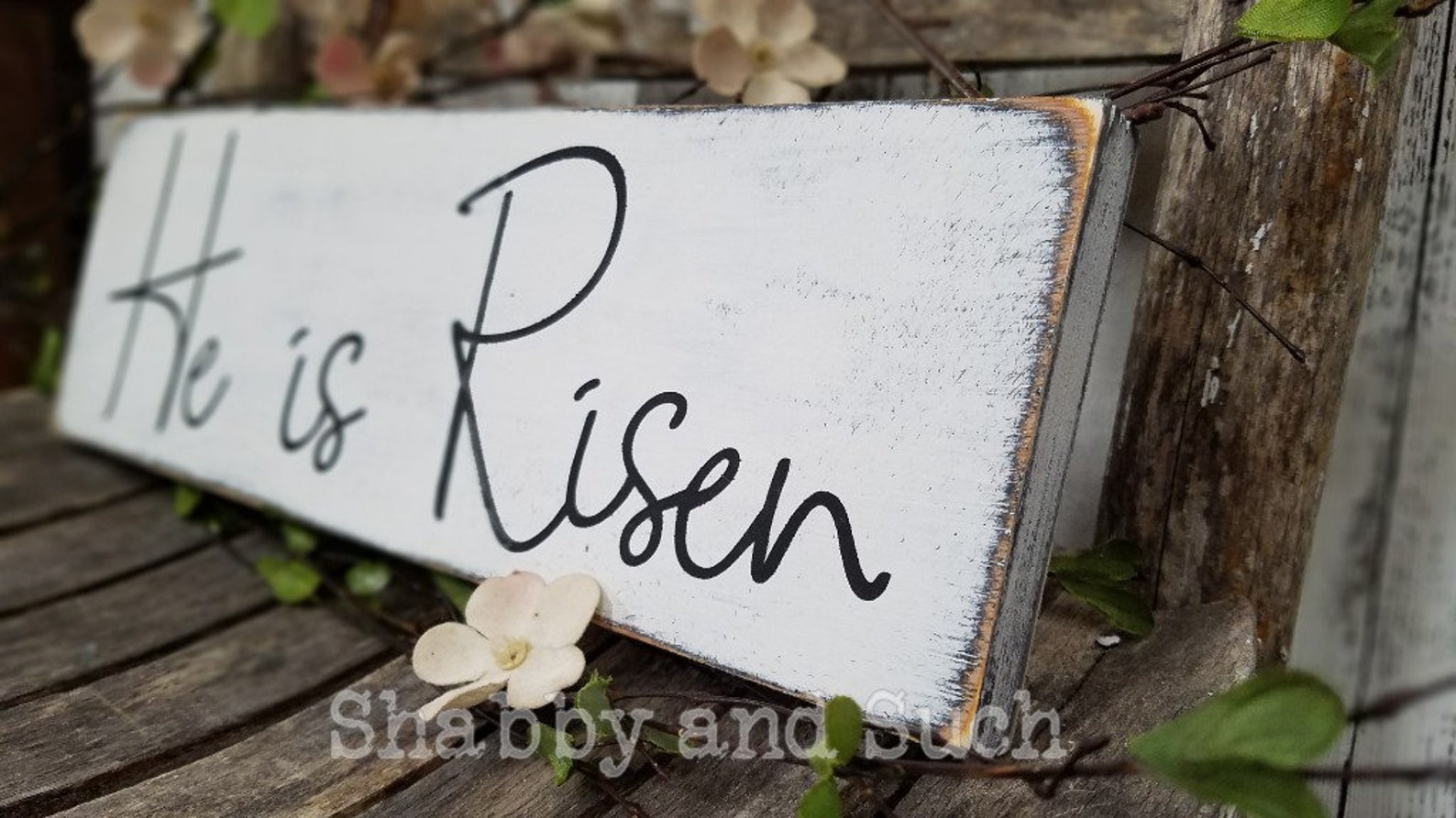 He Is Risen Sign Easter Sign Rustic Wood Sign MINI SIGN | Etsy