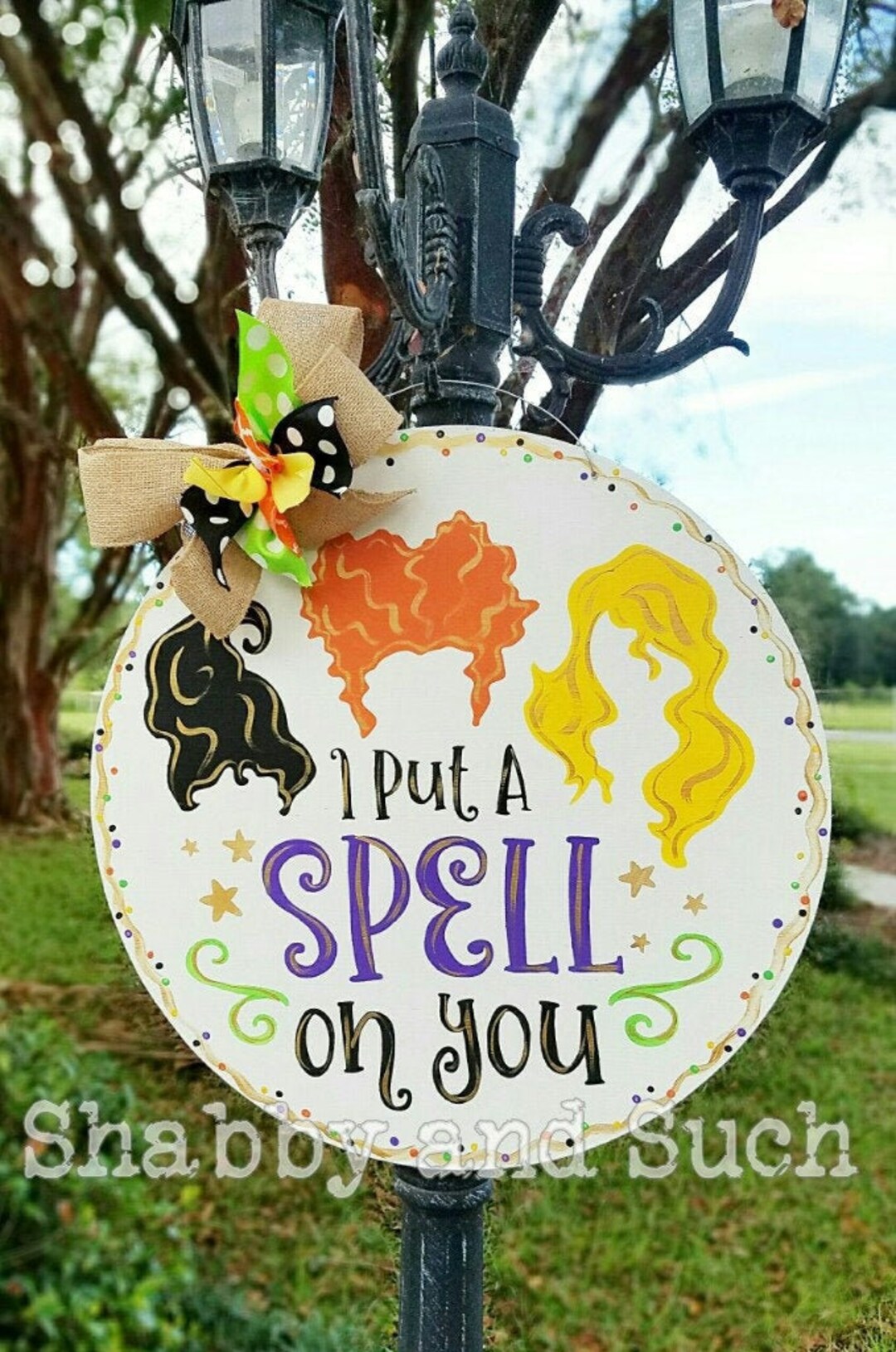 I Put A Spell on You Door Hanger, Halloween Door Hanger, Fall Door ...