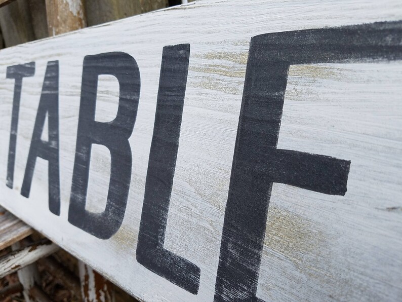 Rustic Farm to Table Wood Sign | Farmhouse Kitchen Decor - Etsy