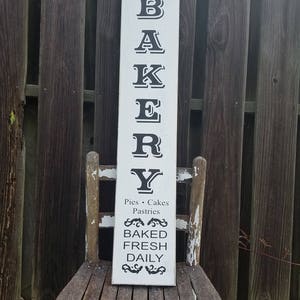 Bakery Sign, Baked Fresh Daily Wood Sign, Pie Sign, Cake Sign, Pastries ...