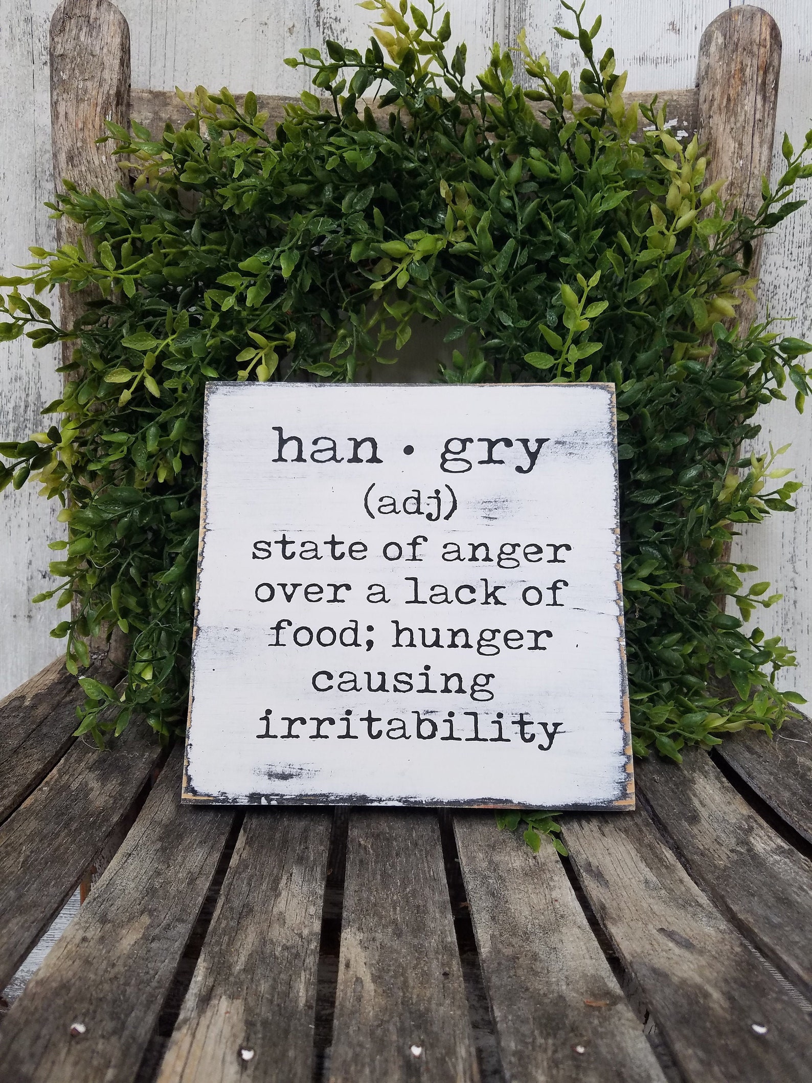 Hangry Sign Hungry Sign Kitchen Sign Funny Kitchen Sign | Etsy